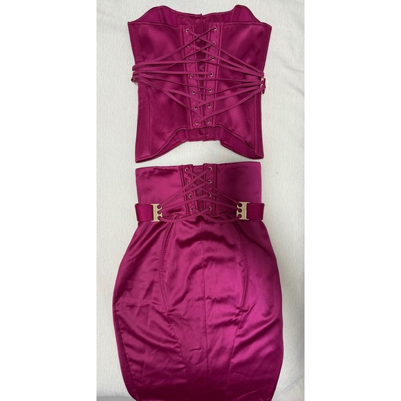 Honey Birdette | Dresses | Honey Birdette Chasity Passion Magenta Satin ...